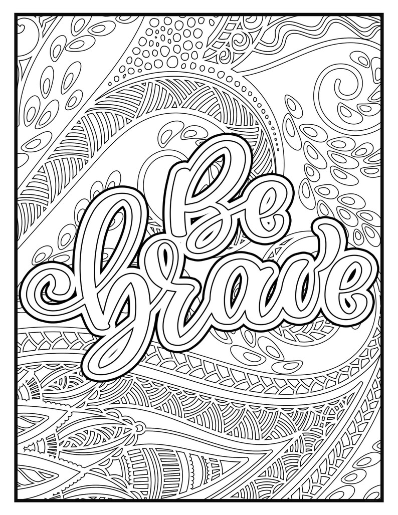 10 Empowering Coloring Pages for Adults to Print / Digital/ Mandala ...
