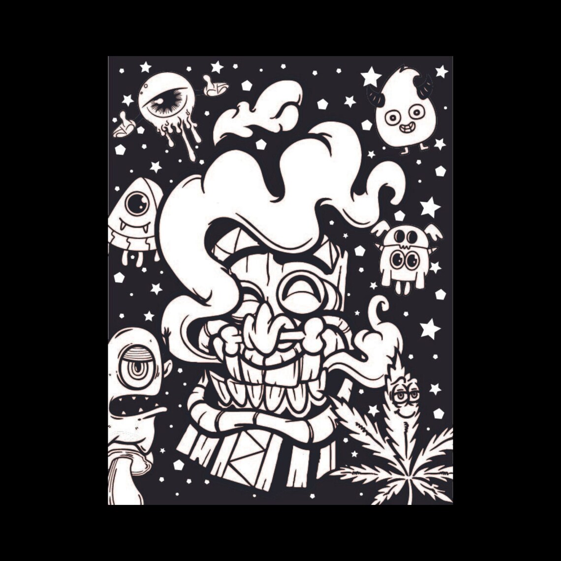 10 Psychedelic Coloring Pages - Etsy