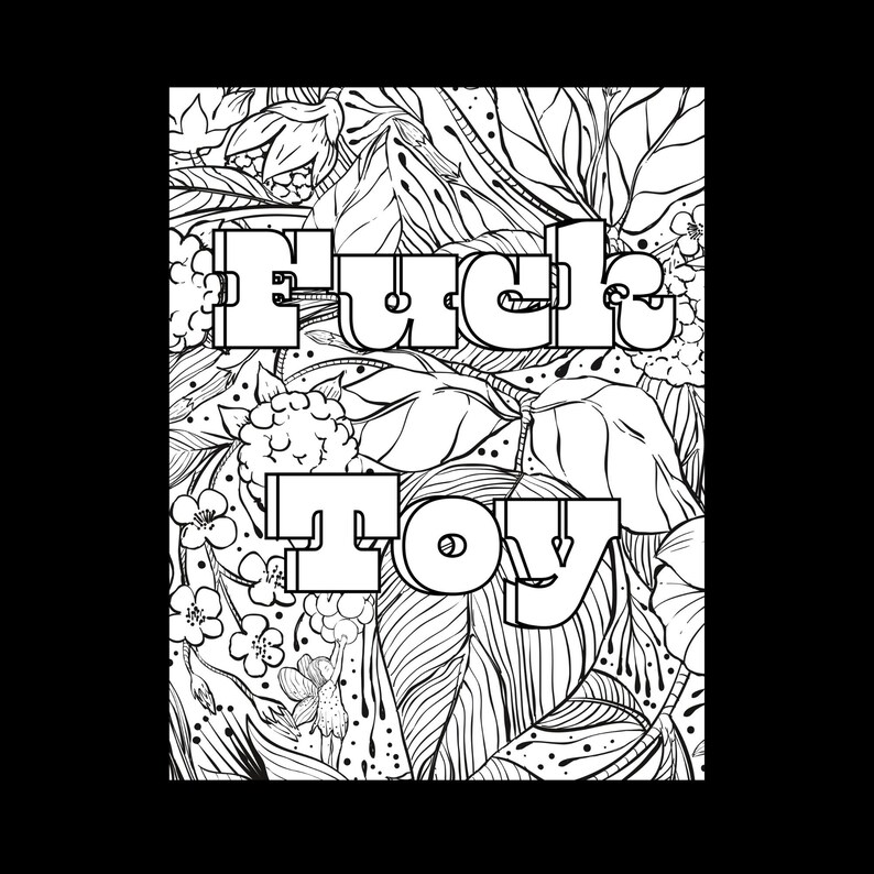 10 Digital Cursing Adult Coloring Pages - Etsy