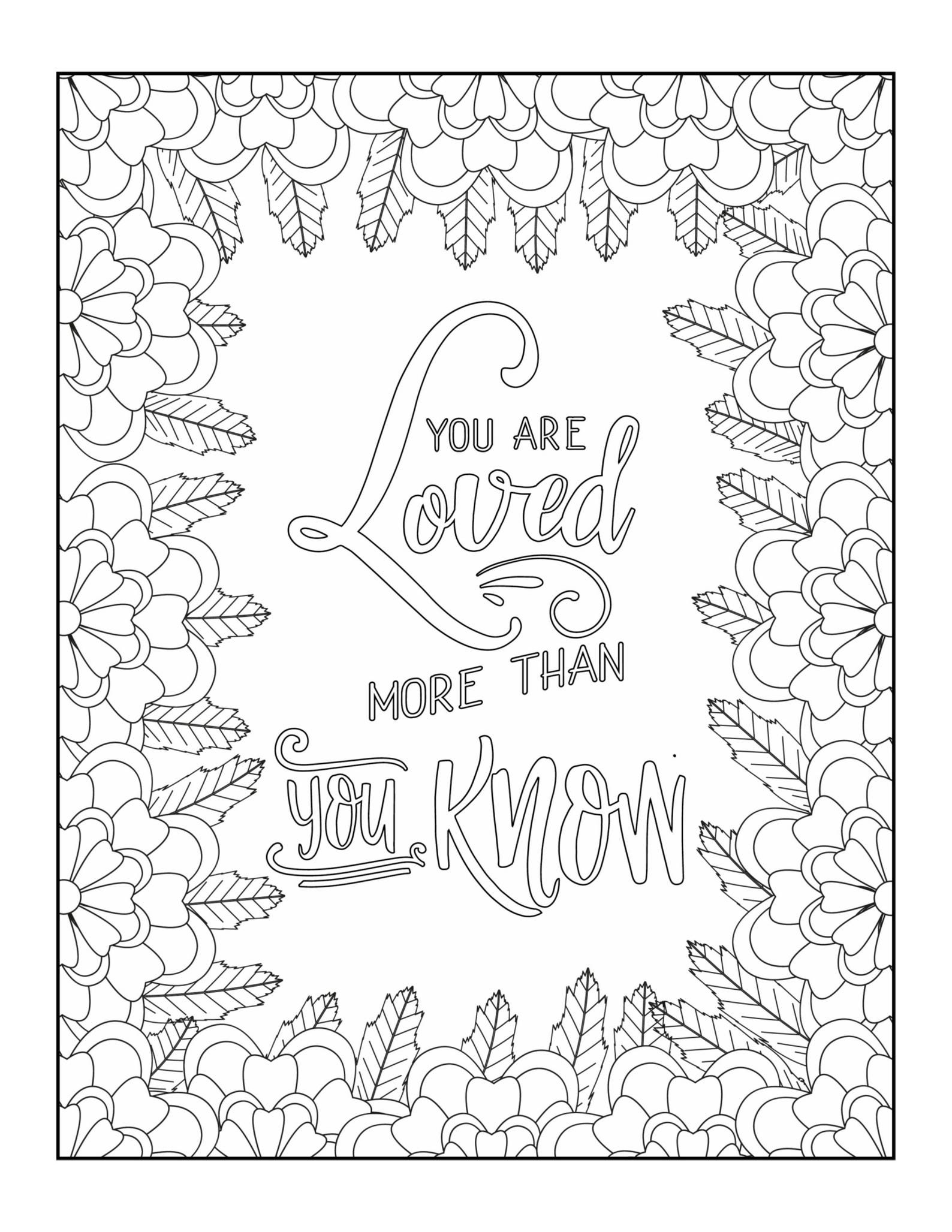 22 Positive & Inspirational Quotes for Dreamers / Digital Coloring ...