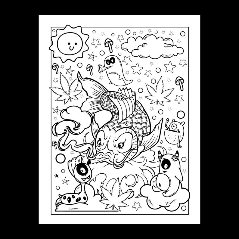 5 Rad Adult Coloring Pages - Etsy