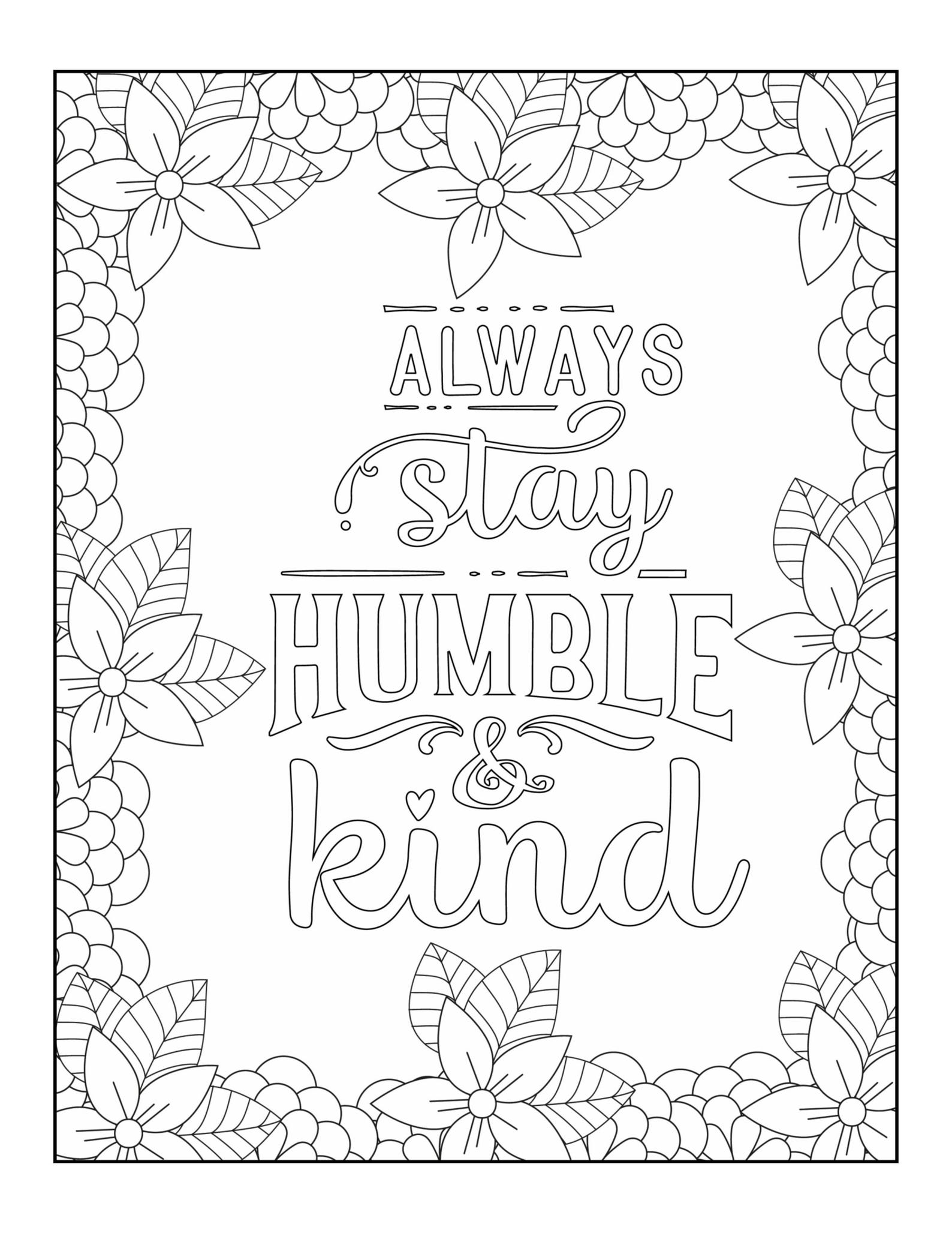 22 Positive & Inspirational Quotes for Dreamers / Digital Coloring ...