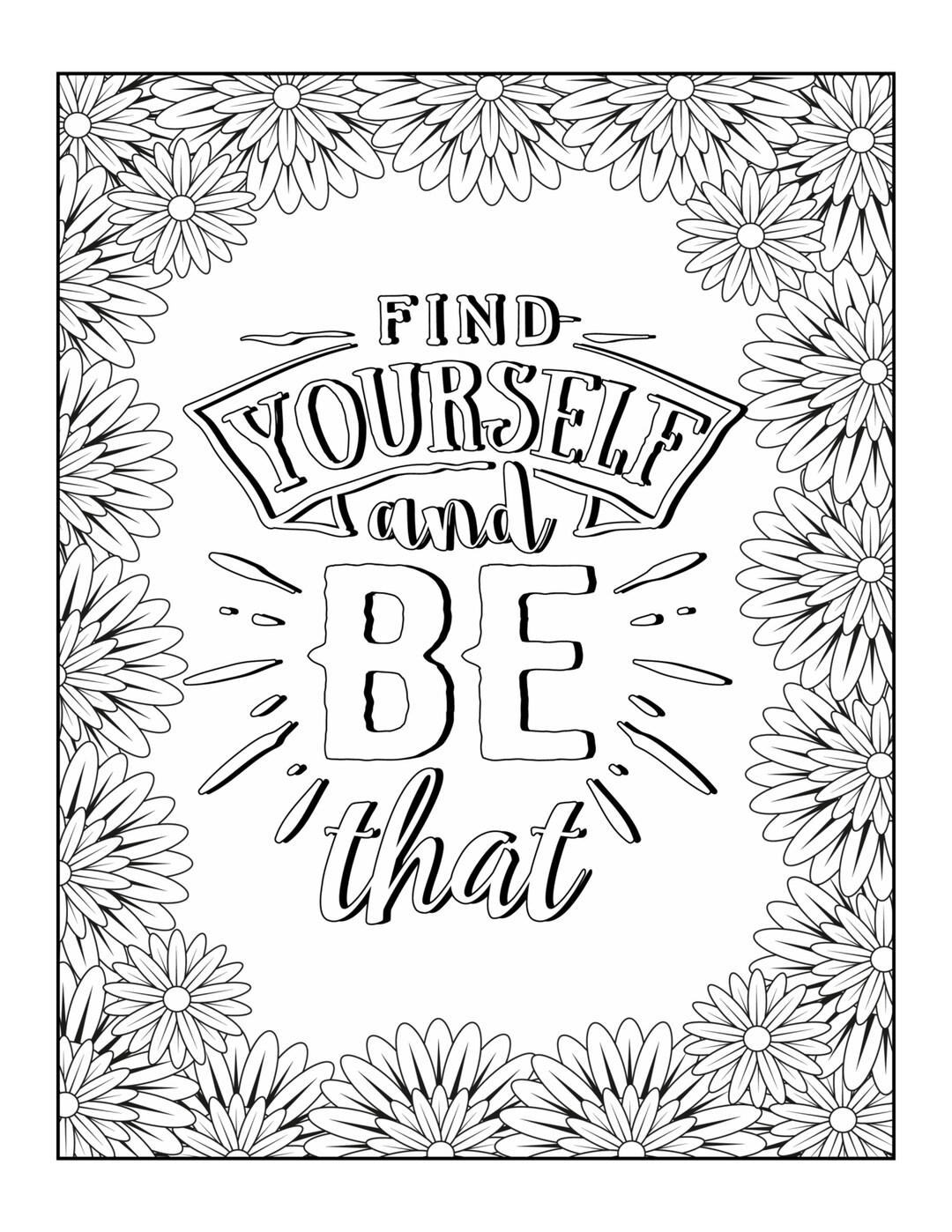 22 Positive & Inspirational Quotes for Dreamers / Digital Coloring ...