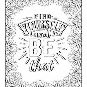 22 Positive & Inspirational Quotes for Dreamers / Digital Coloring ...