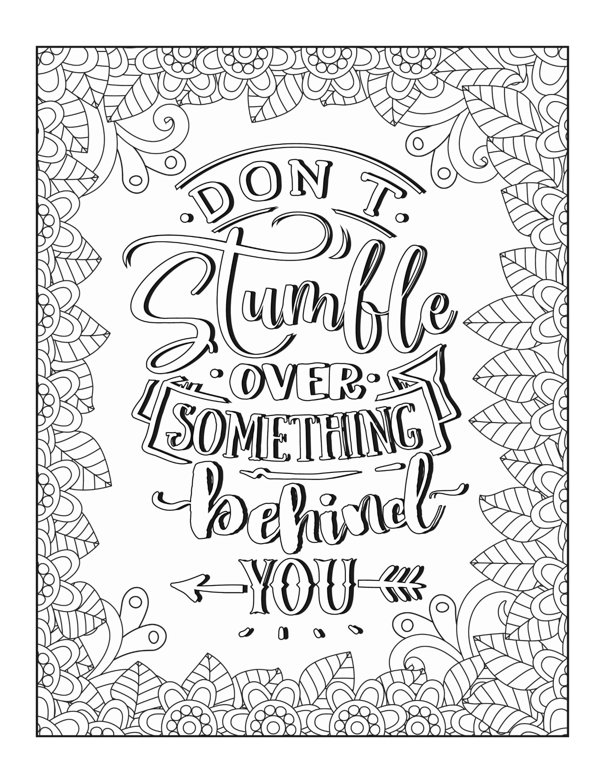 22 Positive & Inspirational Quotes for Dreamers / Digital Coloring ...