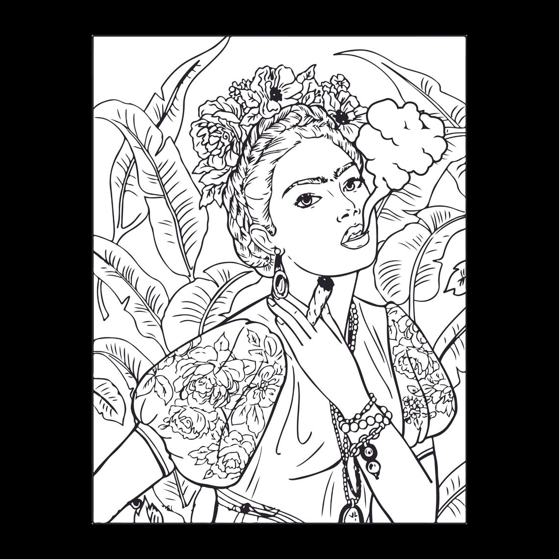 10 Women Stoner Coloring Pages for Adults - Etsy