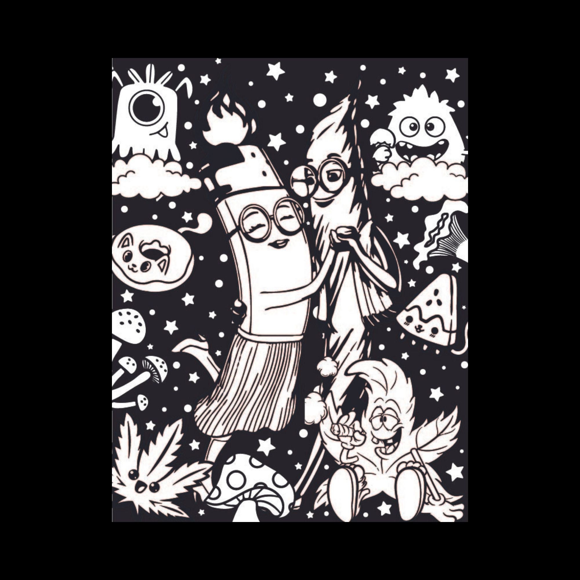 10 Psychedelic Coloring Pages - Etsy