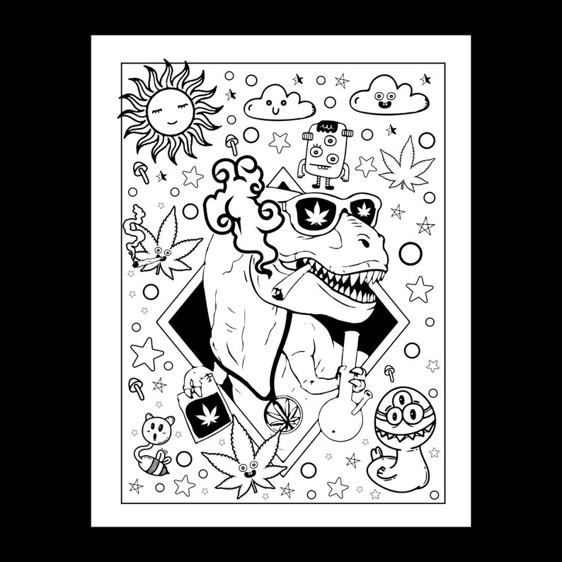 10 Rad Adult Coloring Pages - Etsy