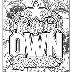 25 Unique Digital Coloring Pages for Adults / Quotes, Mandala, Floral ...