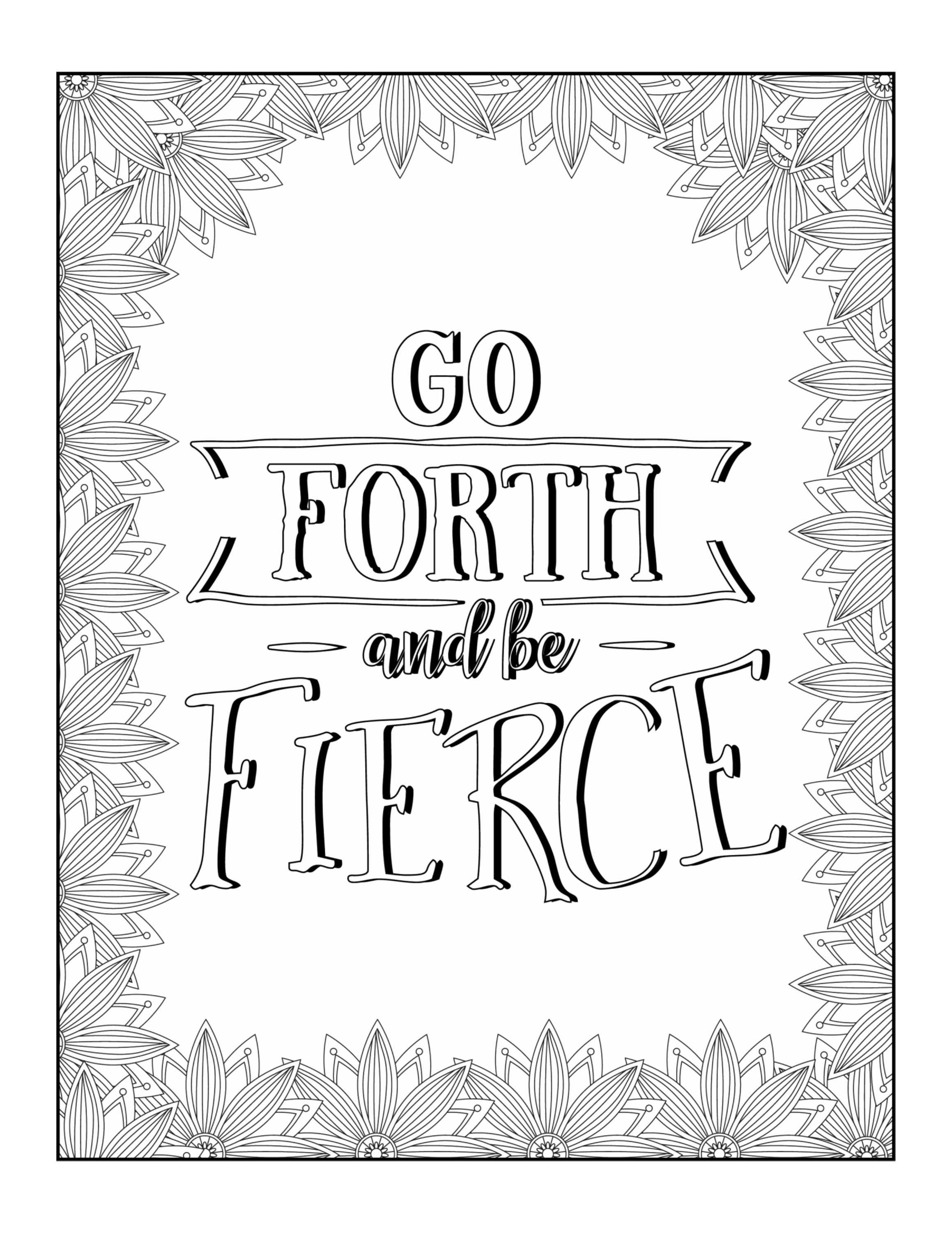 22 Positive & Inspirational Quotes for Dreamers / Digital Coloring ...