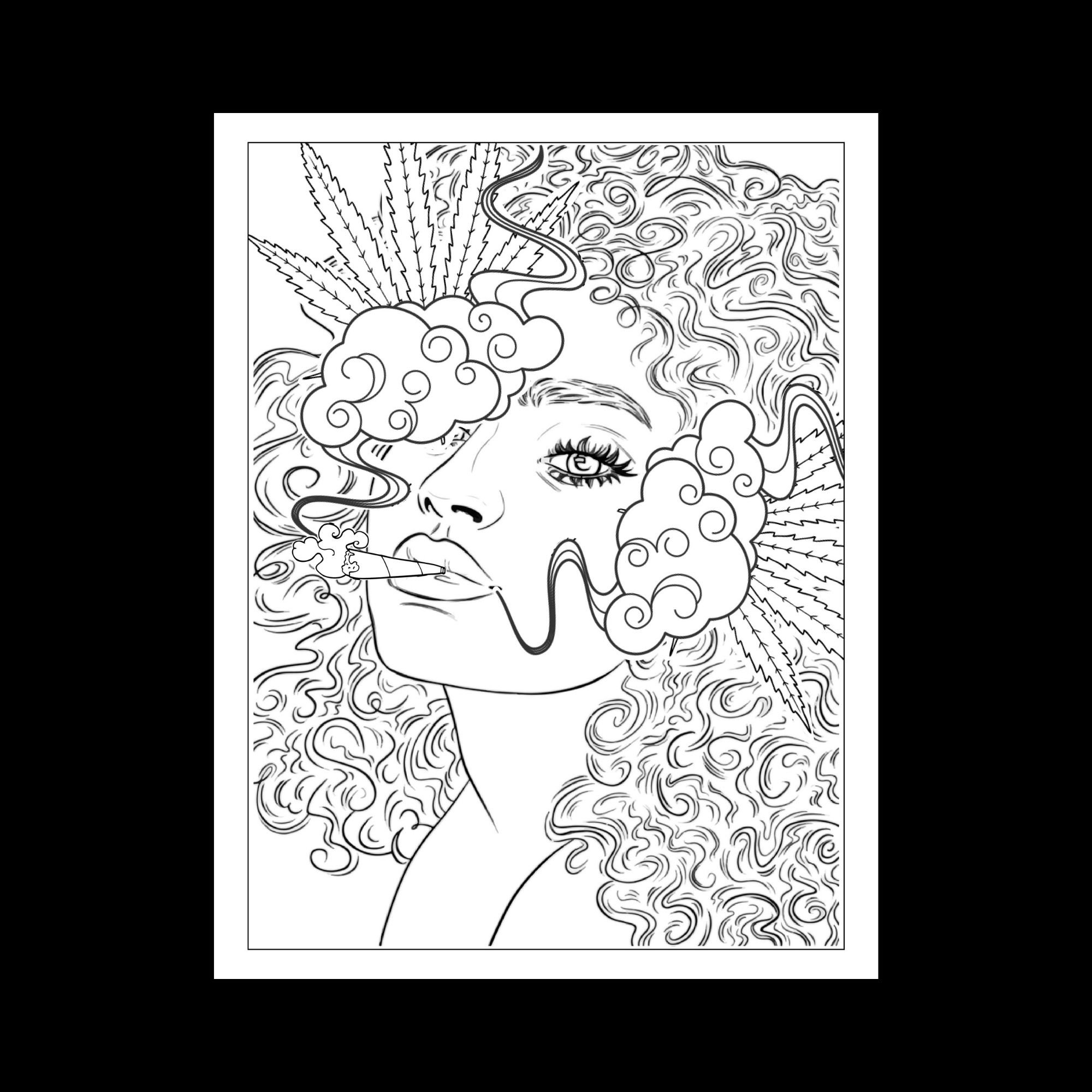 5 Stoner Coloring Pages - Etsy