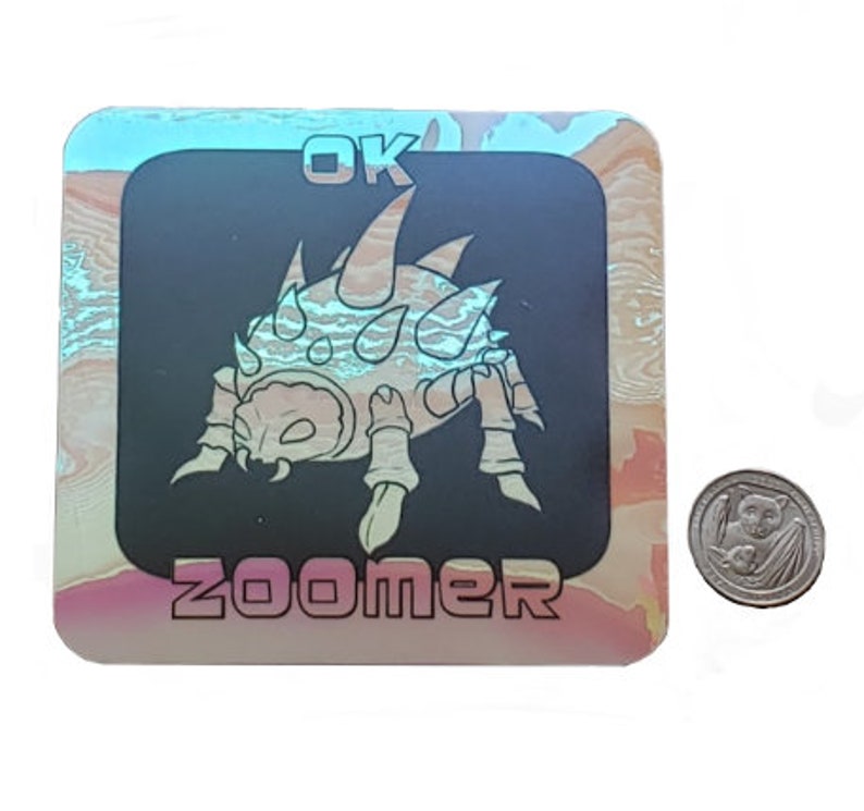 Metroid Zoomer holographic Sticker - Etsy