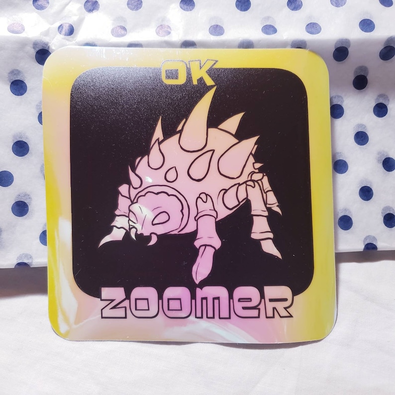 Metroid Zoomer holographic Sticker - Etsy