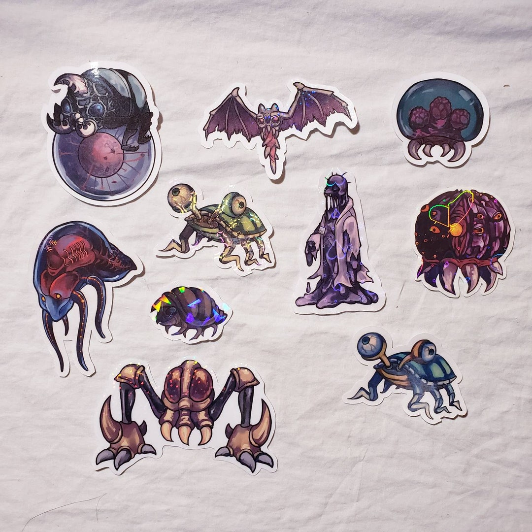 10 Holographic Metroid Stickers - Etsy