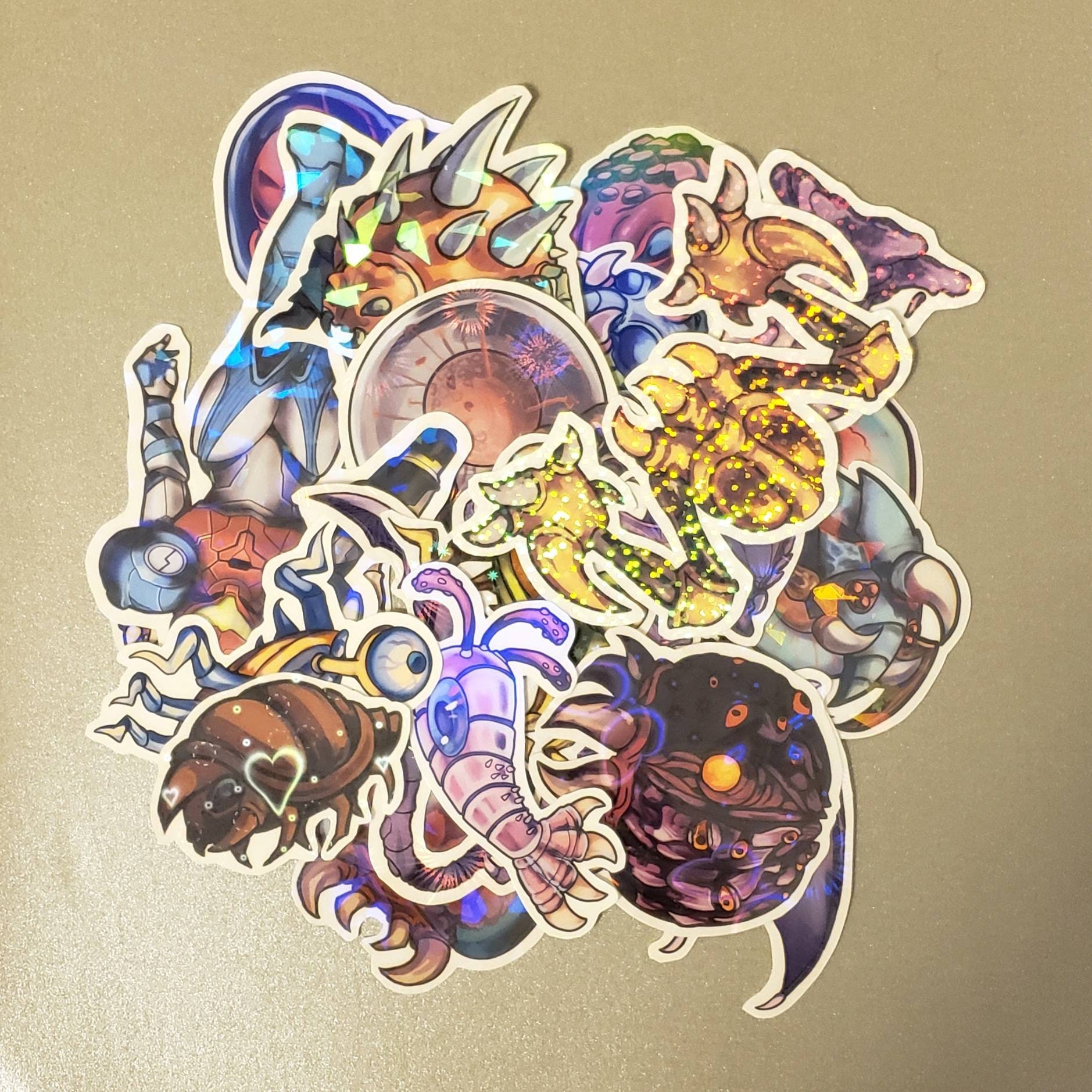 20 Holographic Metroid Stickers - Etsy