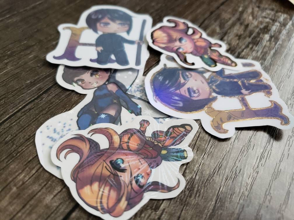 Custom Chibi With Stickers Commissions - Etsy