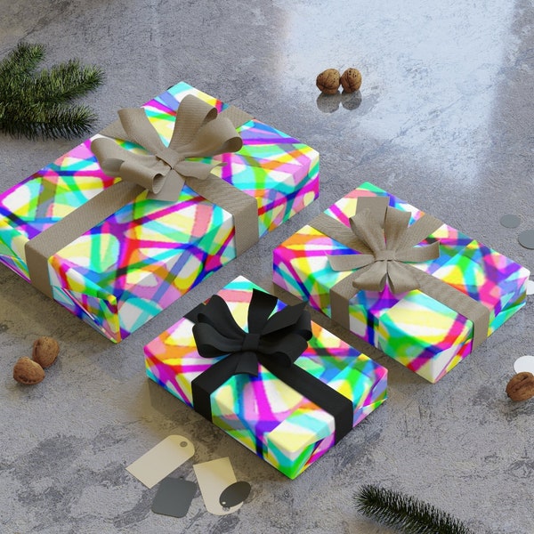 Neon Wrapping Paper - Etsy