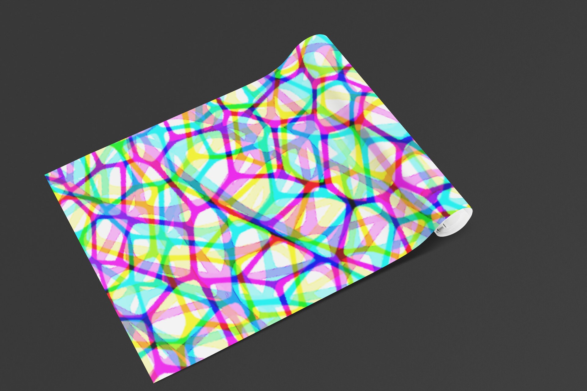 Neon Gift Wrapping Paper, Bright Wrapping Paper, Rainbow Colored Gift ...