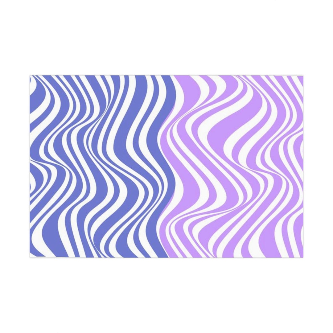 Purple Swirl Gift Wrap Paper, Groovy Gift Wrap, Pretty Purple Wave ...
