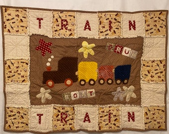 Train Rag Quilt - Etsy