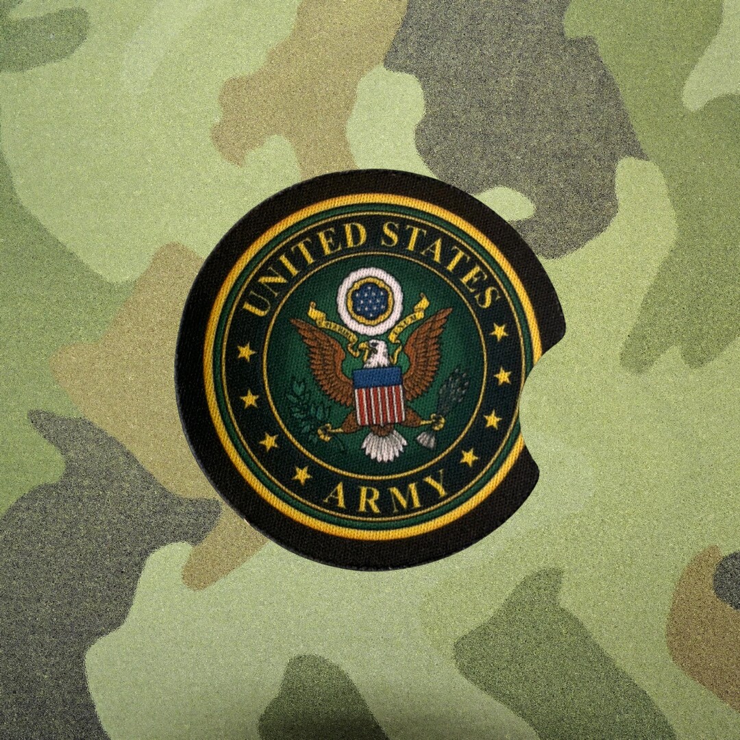 Army Set of Two Car Coasters - Etsy