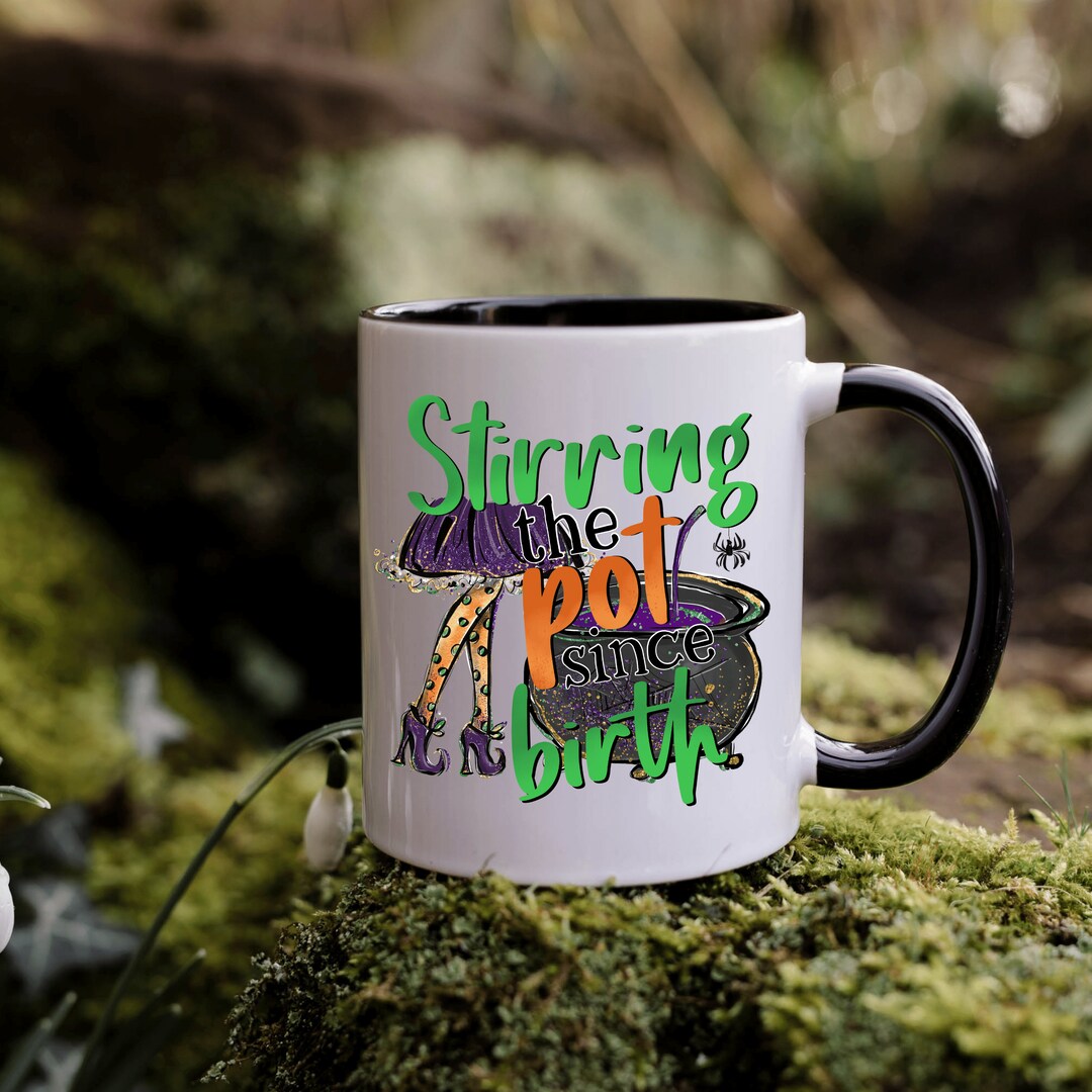Funny Cauldron, Stirring the Pot, Halloween, Large Witch Mug - Etsy