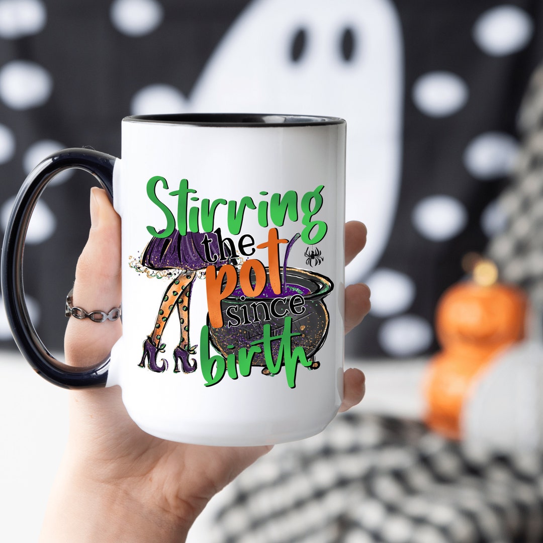 Funny Cauldron, Stirring the Pot, Halloween, Large Witch Mug - Etsy