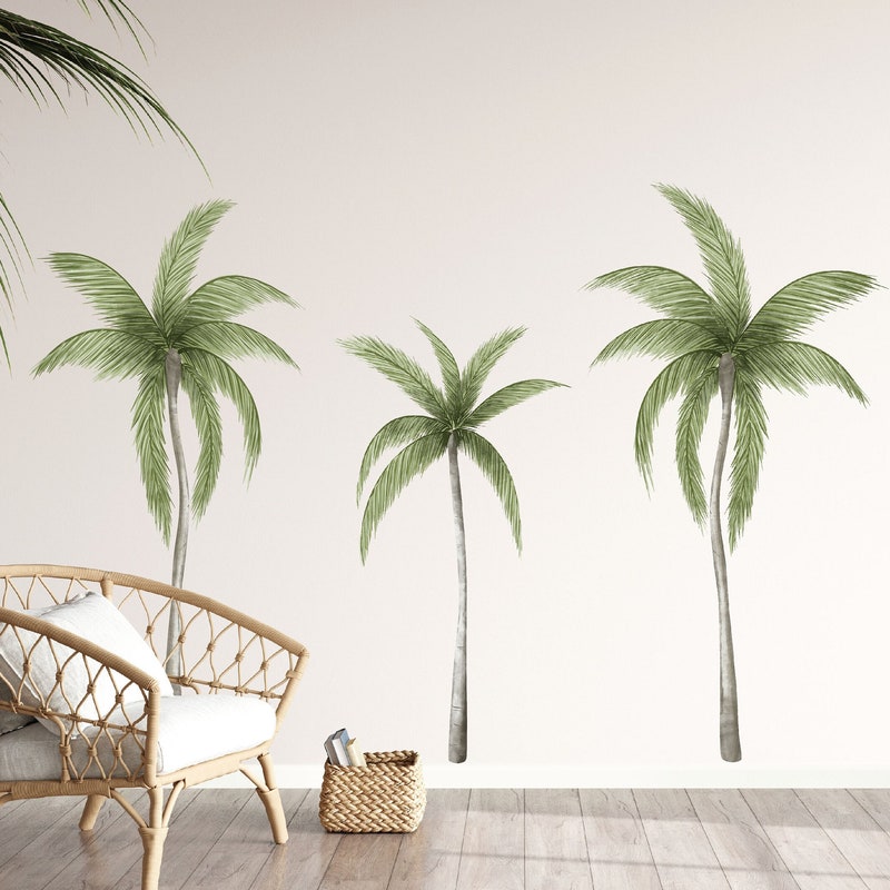 Palm Tree Wall Decal - Etsy