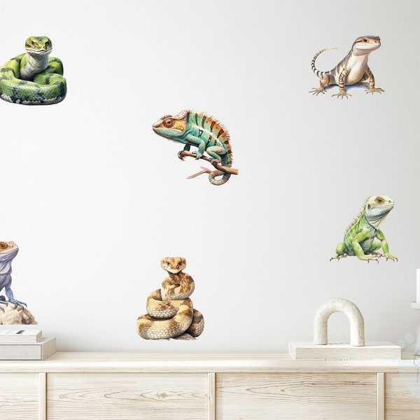 Lizard Wall Decals - Etsy