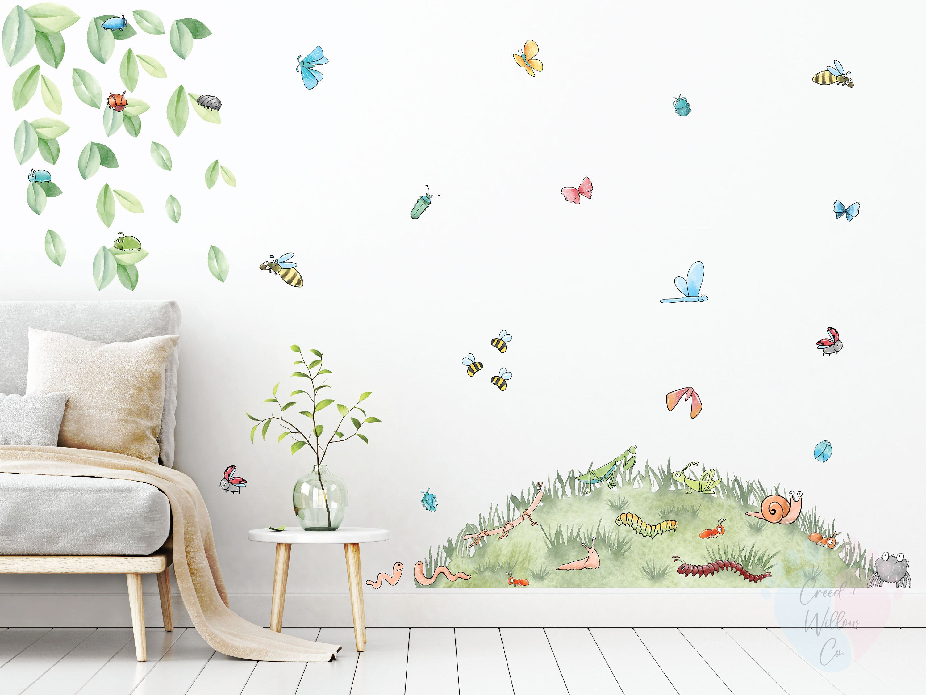 Bug Wall Decals, Insect Wall Stickers, Ladybugs and Bee Wall Stickers ...