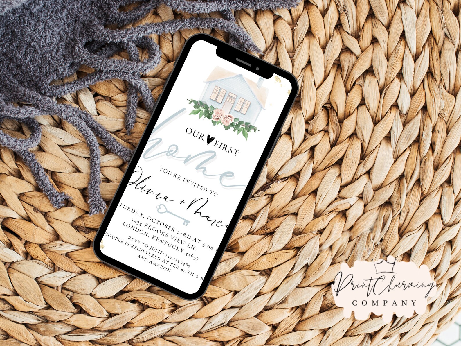 Housewarming Invite New Home Invitation Home Couples Party | Etsy