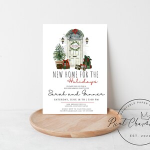 Holiday Personalized Door Housewarming Party Invite, New Home ...