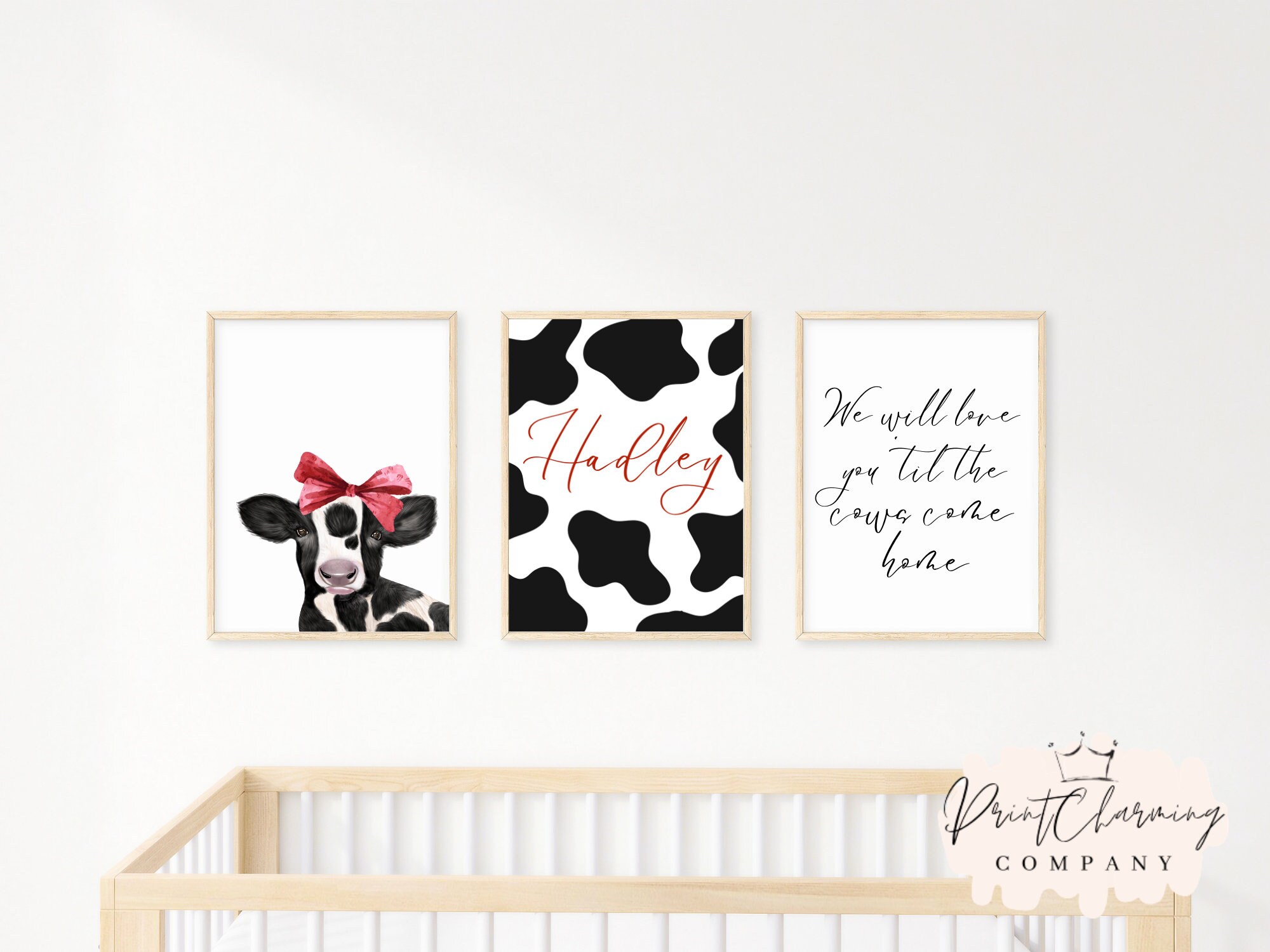 Farm Nursery Print Cow Nursery Decor Set of 3 Nursery - Etsy
