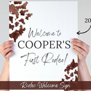 My First Rodeo Welcome Sign, Western First Birthday Sign, Digital ...