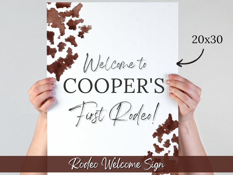 My First Rodeo Welcome Sign Western First Birthday Sign - Etsy