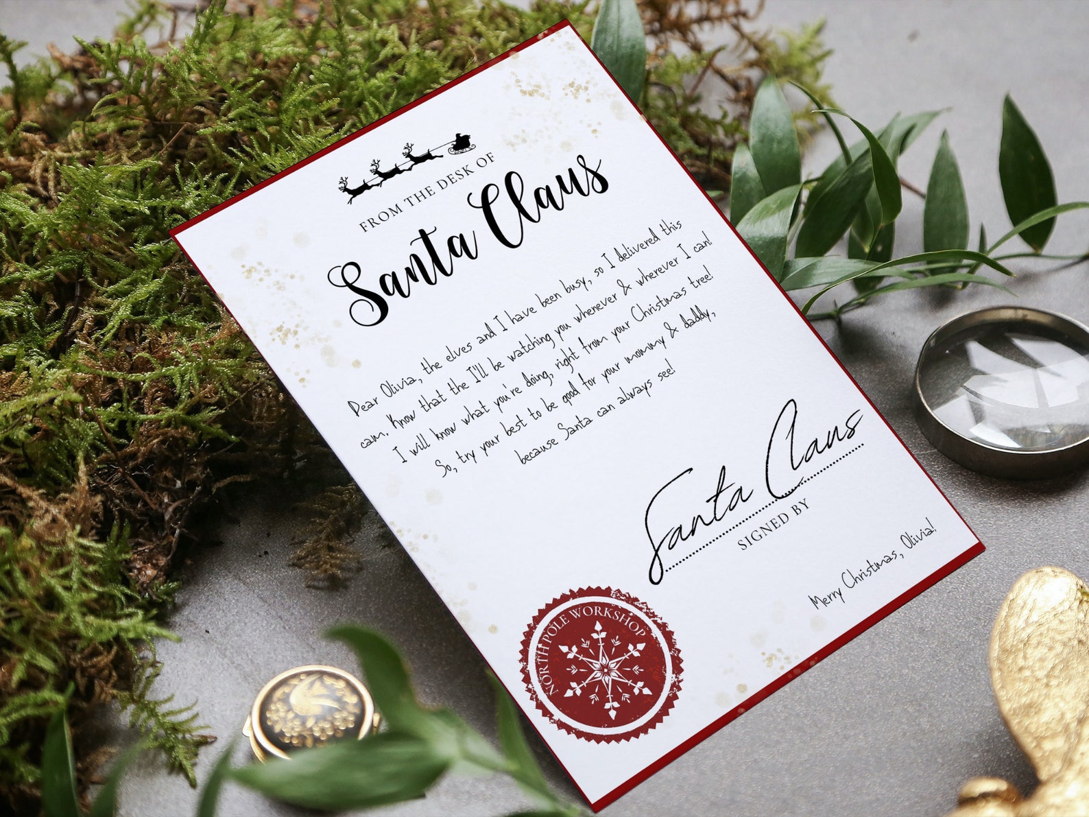 EDITABLE Santa Cam Letter Santa Instant Download Printable - Etsy