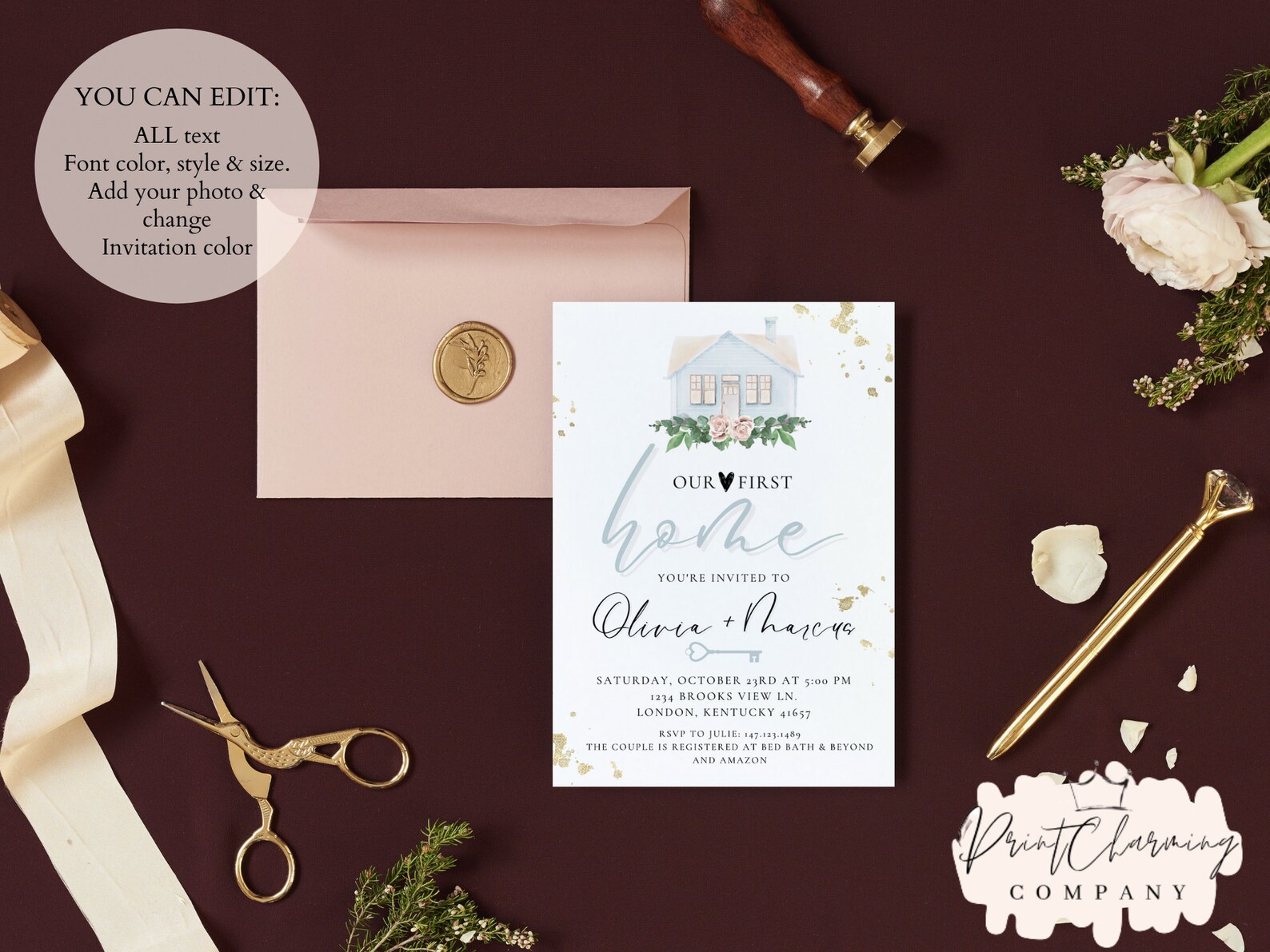 Housewarming Invite New Home Invitation Home Couples Party | Etsy