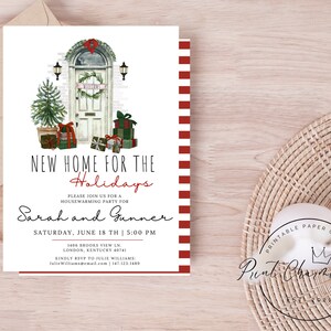 Holiday Personalized Door Housewarming Party Invite, New Home ...