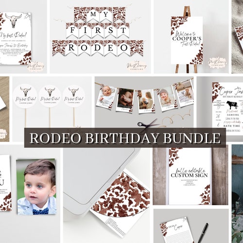 Printable My First Rodeo Birthday Banner Instant Download - Etsy