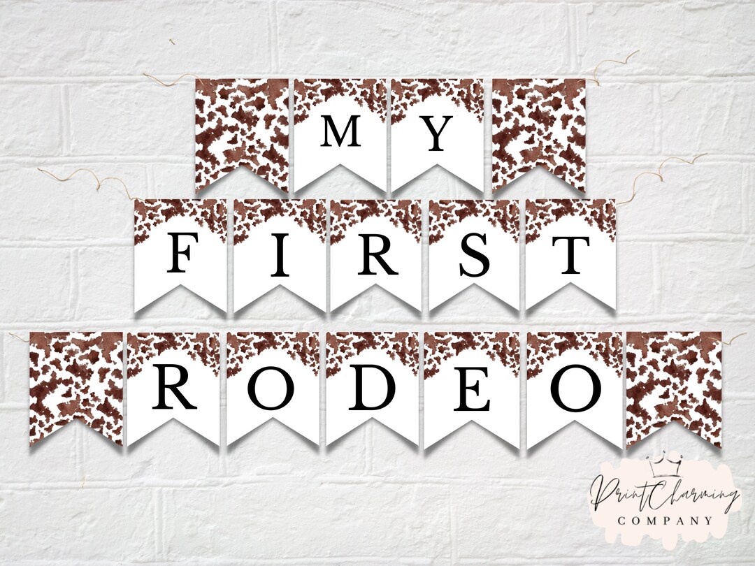 Printable My First Rodeo Birthday Banner, Instant Download, Digital ...