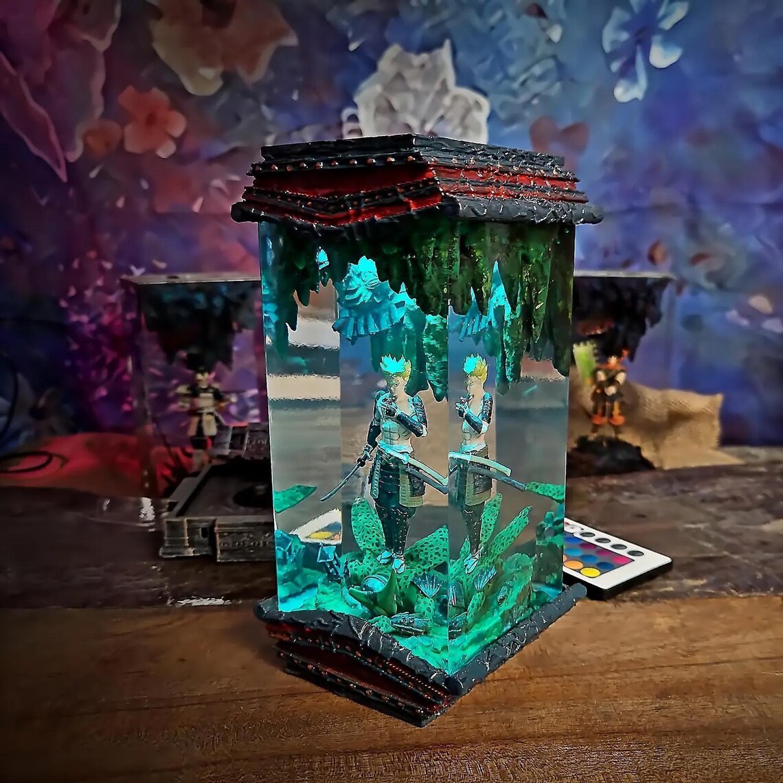 Trunks Shogun Vs Cell Resin Lamp, Dragon Ball Z Samurai LED Night Light ...