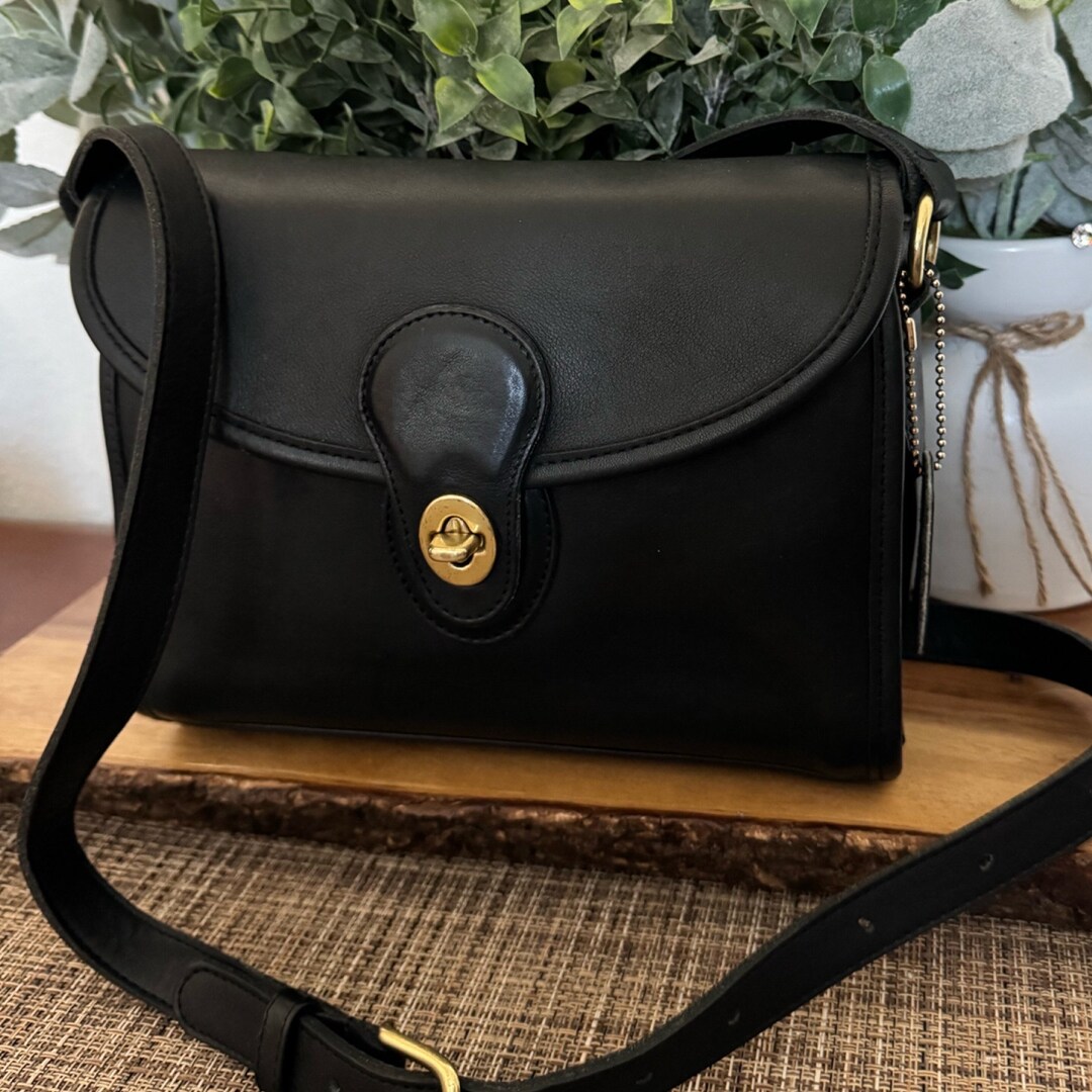 Vintage Coach Black Devon Bag 9908 - Etsy