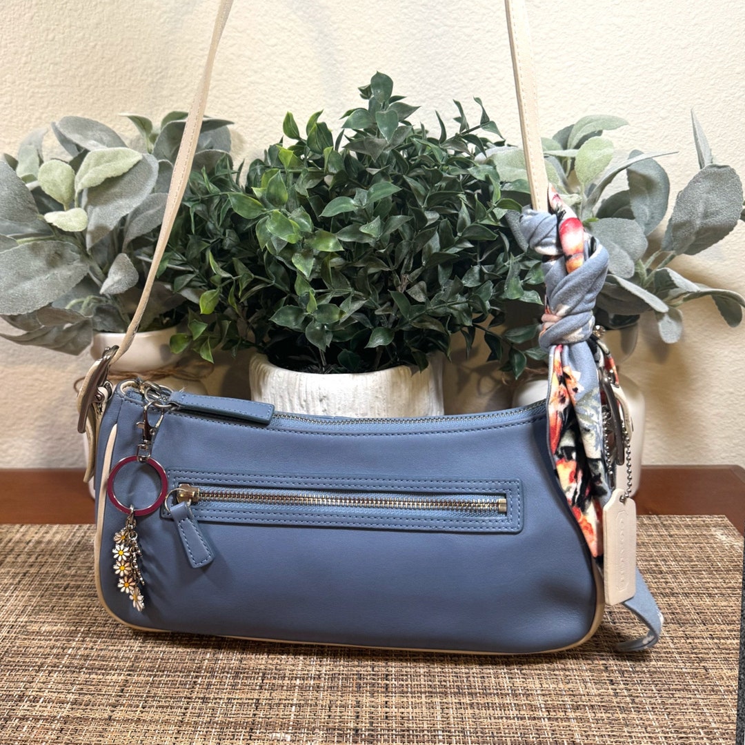 Vintage Coach Blue Hamptons Demi Leather Hobo Bag 4447 - Etsy