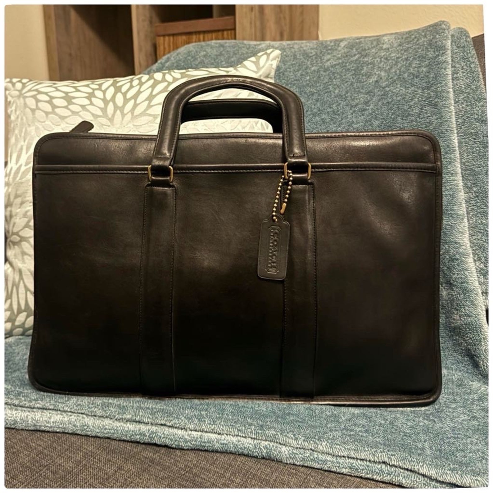 Vintage Coach Black Embassy Briefcase 5090 - Etsy