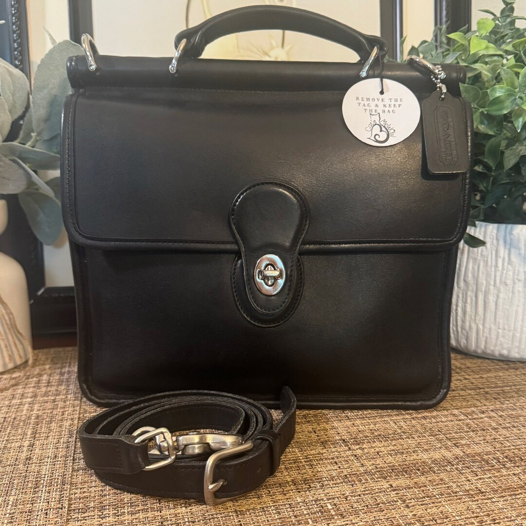 Vintage Coach Black/nickel Willis Bag 9927 - Etsy