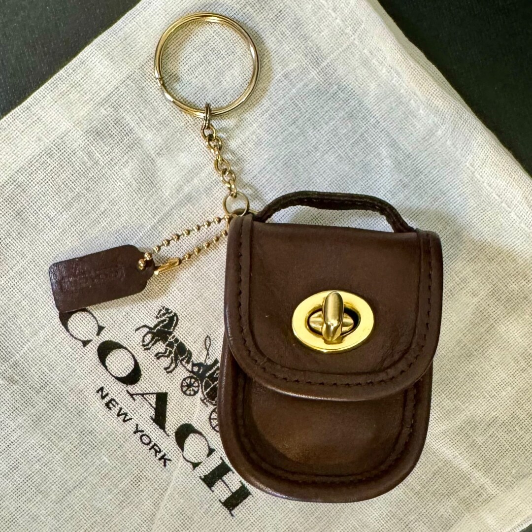 Vintage Coach Mahogany Station Key Fob 7254 - Etsy