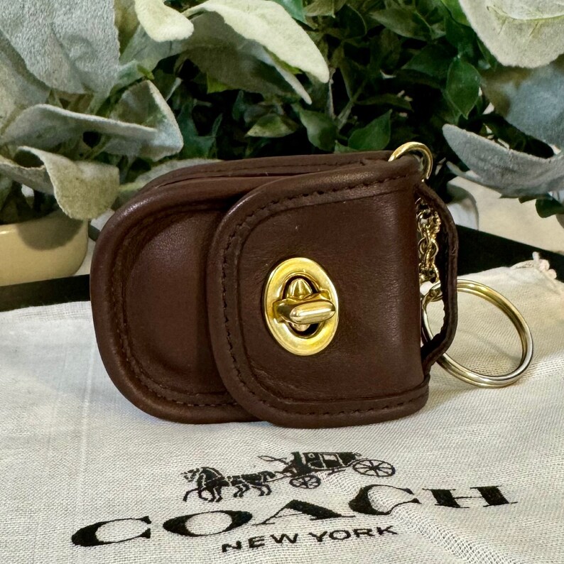 Vintage Coach Mahogany Station Key Fob 7254 - Etsy