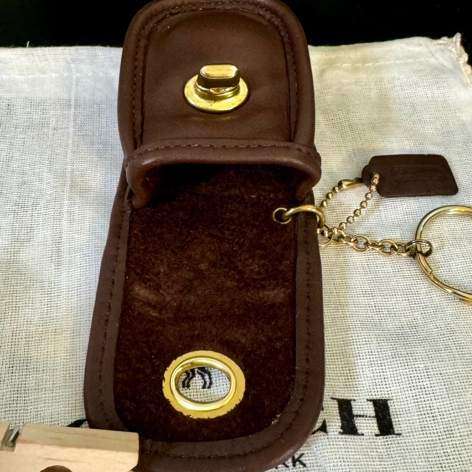 Vintage Coach Mahogany Station Key Fob 7254 - Etsy