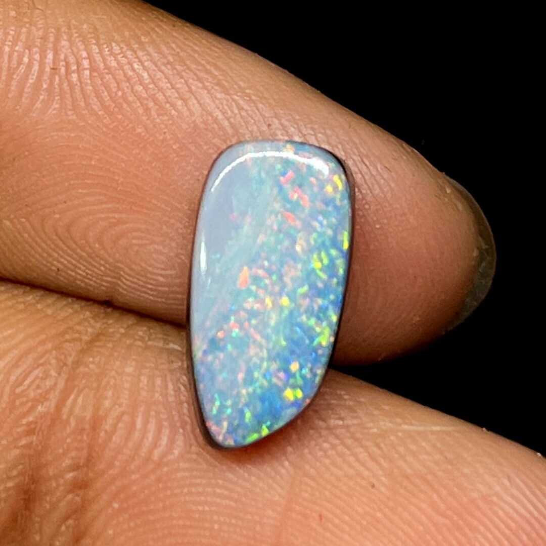 14x7mm Bright Play of Color Australian Opal Doublet, AAA Quality Fancy ...