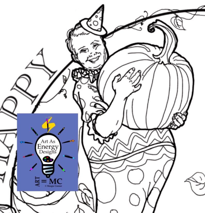 Pumpkin Patch, Halloween Home Coloring Page Digital Download - Etsy
